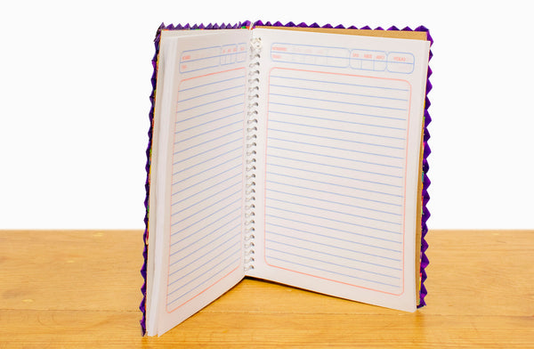Libreta con cubierta de palma morada – Casa Mejicú
