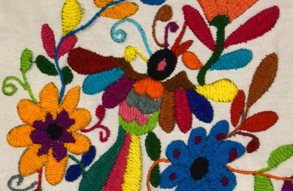 Vestido Tenango con cenefa – Casa Mejicú